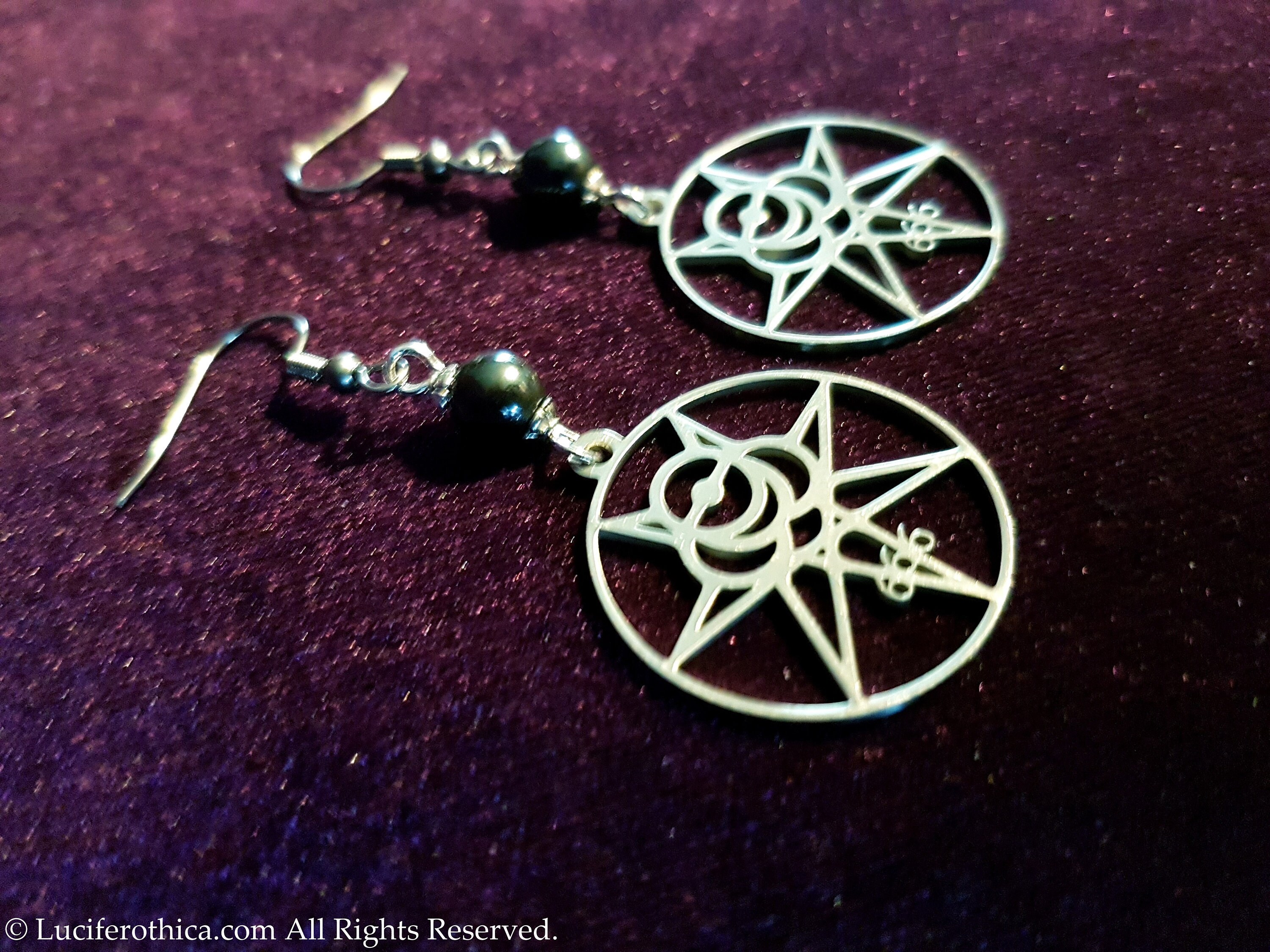 OTO - Ordo Templi Orientis | Mark of the Beast Earrings (Stainless Steel)