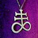 Big Satanic Cross Brimstone Leviathan Pendant Occult Gothic Jewelery ...