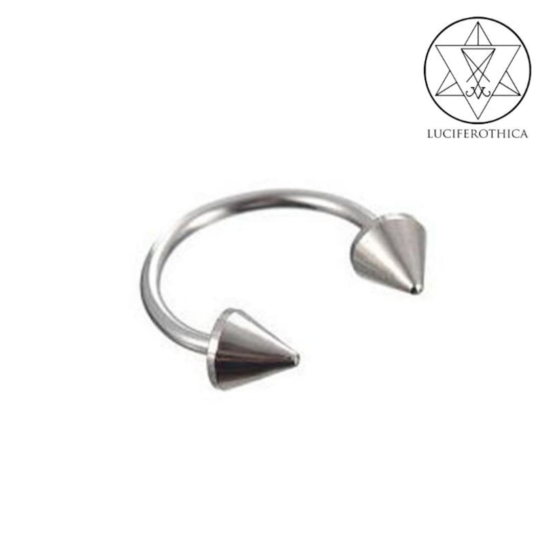 Elegant Spike Nose Septum Piercing - Gothic Surgical Steel Piercing ...