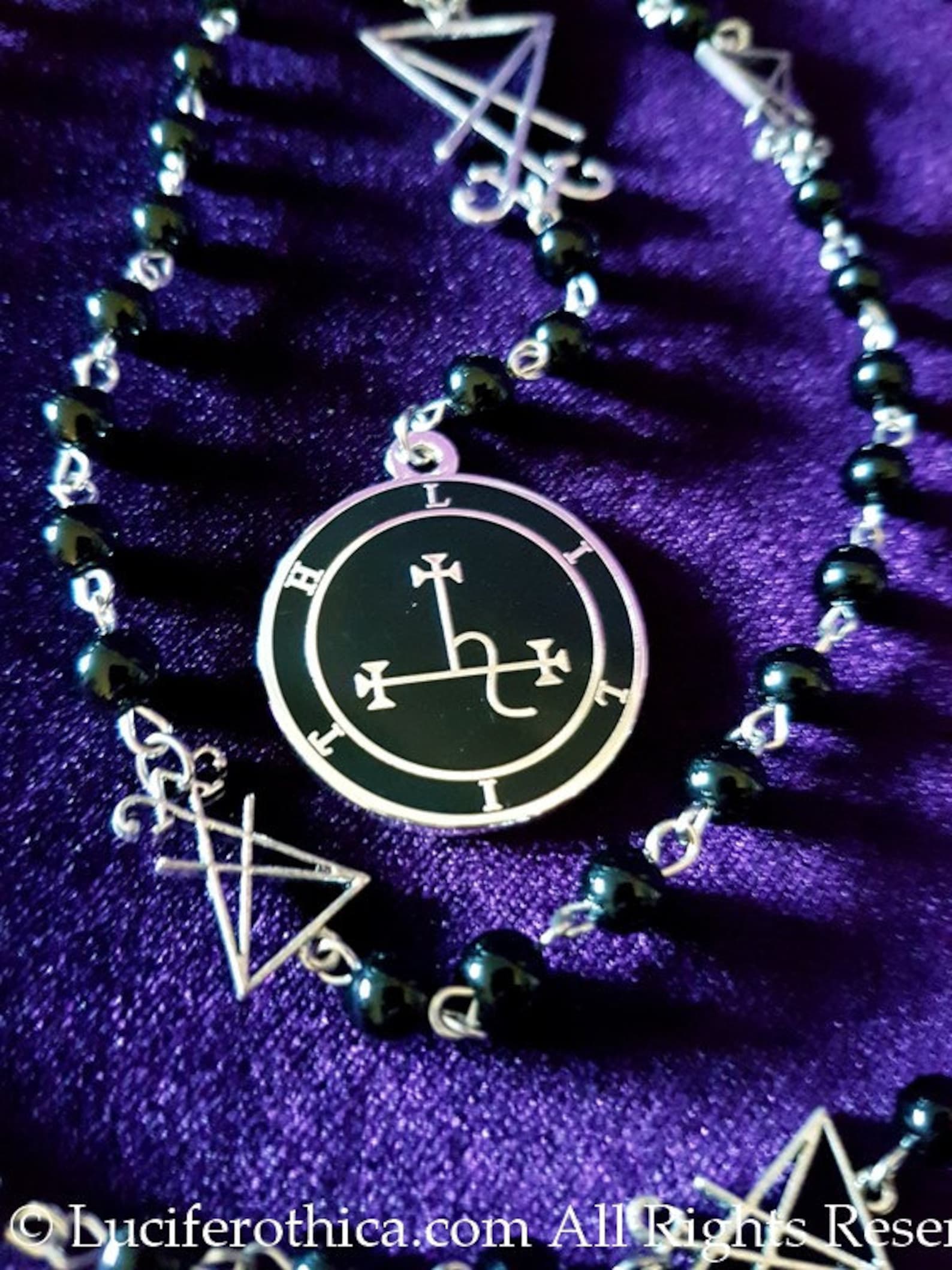 Sigil of Lilith Rosary Occult Left Hand Path Seal of Lilith - Etsy