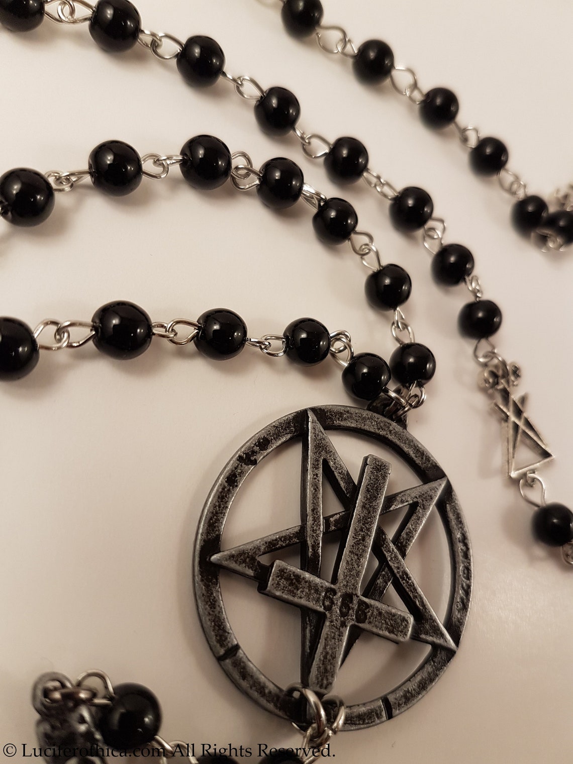 Inverted Crucifix Rosary Occult Cross Rosary Left Hand Path | Etsy