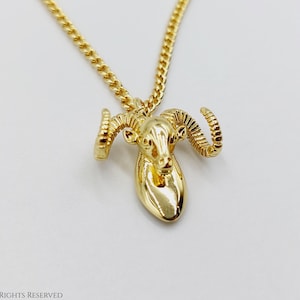 Baphomet Pendant (18K Gold Plated Pendant & Chain) Horned Baphomet ...