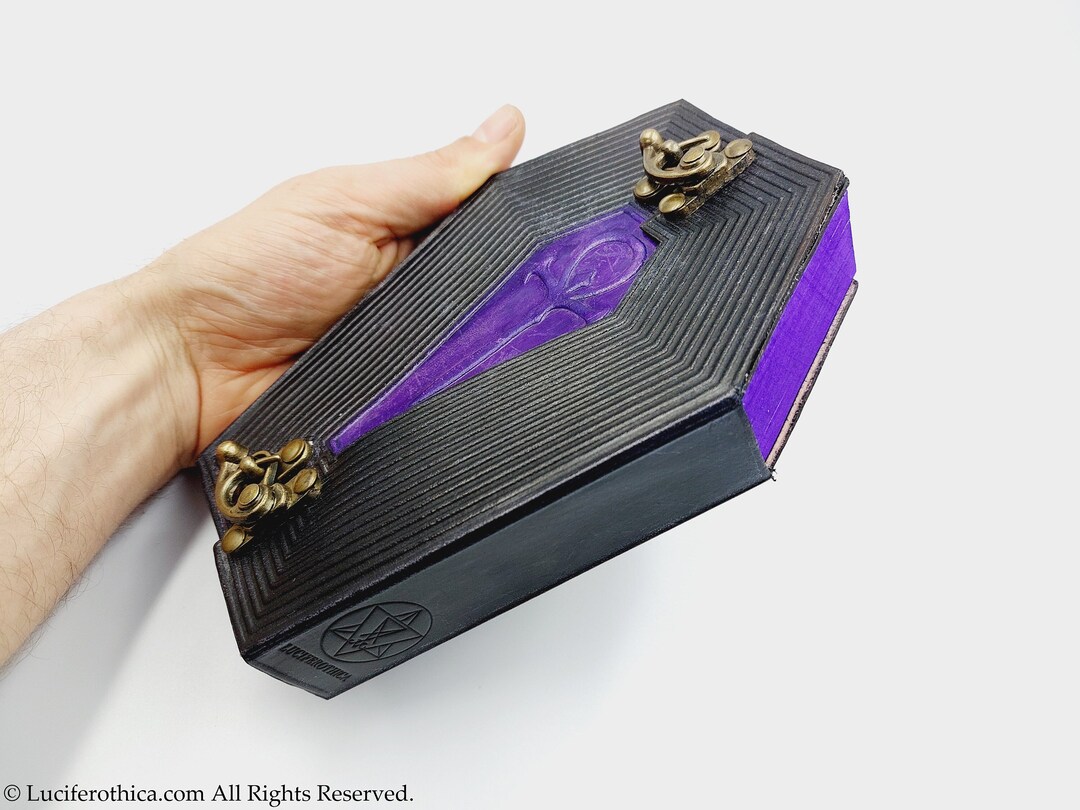 Vampire Ankh Coffin Leather Journal | Spellbook - Occult Vampire Book ...