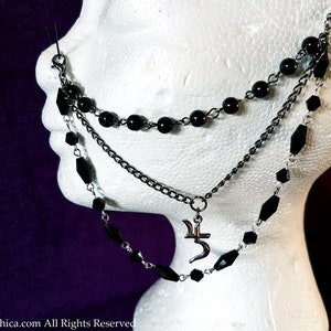 Triple Nosechain (clean or Jusa Style) - Goth Gothic Occult Nose ...