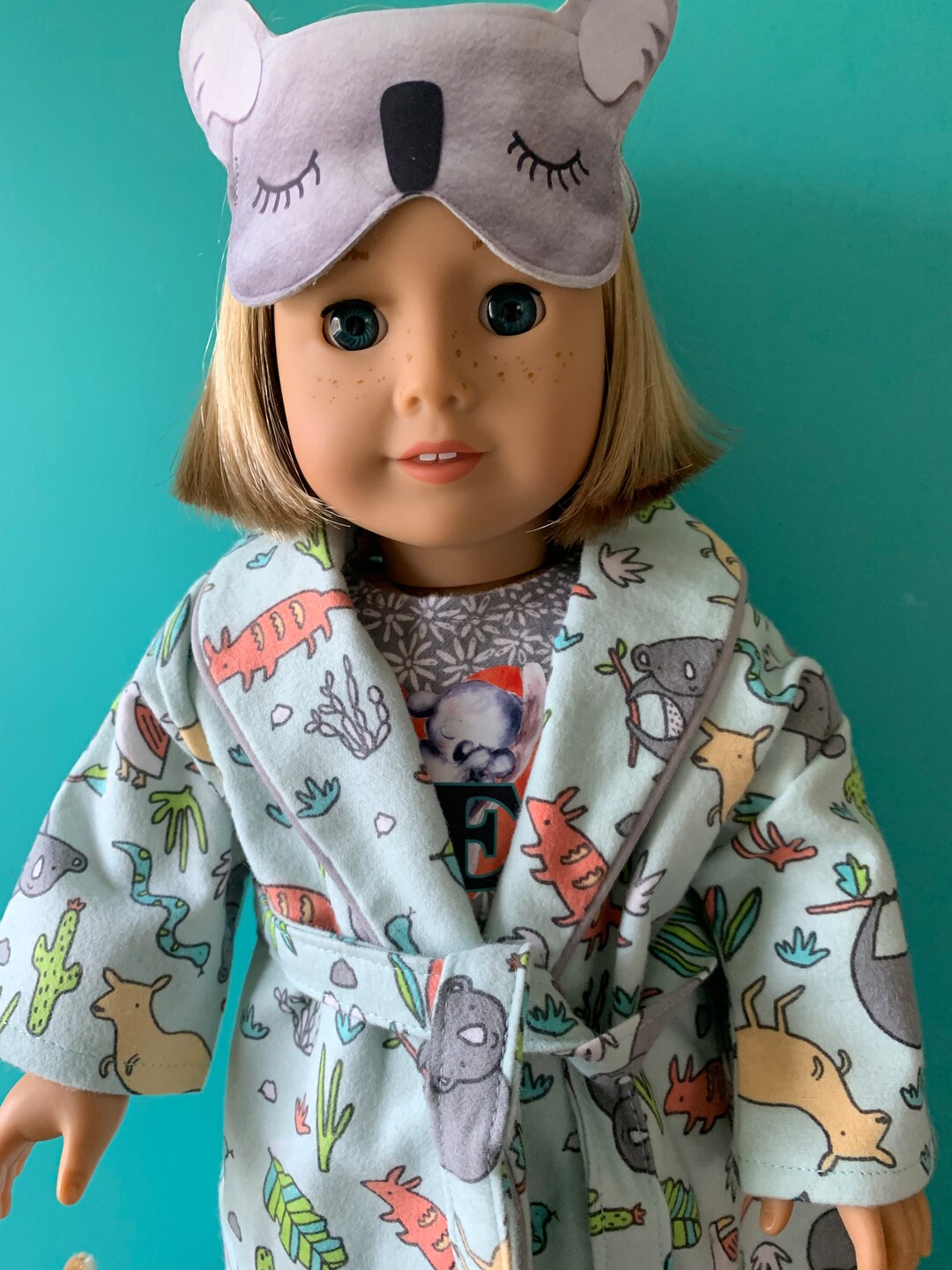 Koala/kangaroo Flannel Robe, Koala Flannel Pj's, Koala Slippers, Plush ...