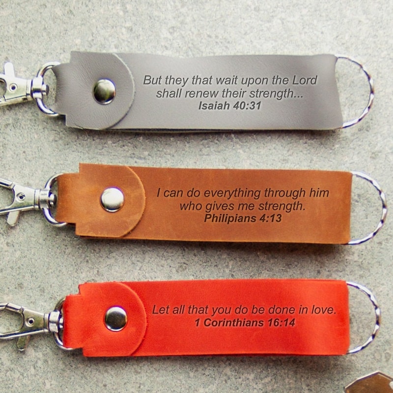 Bible Verse Keychain - Etsy