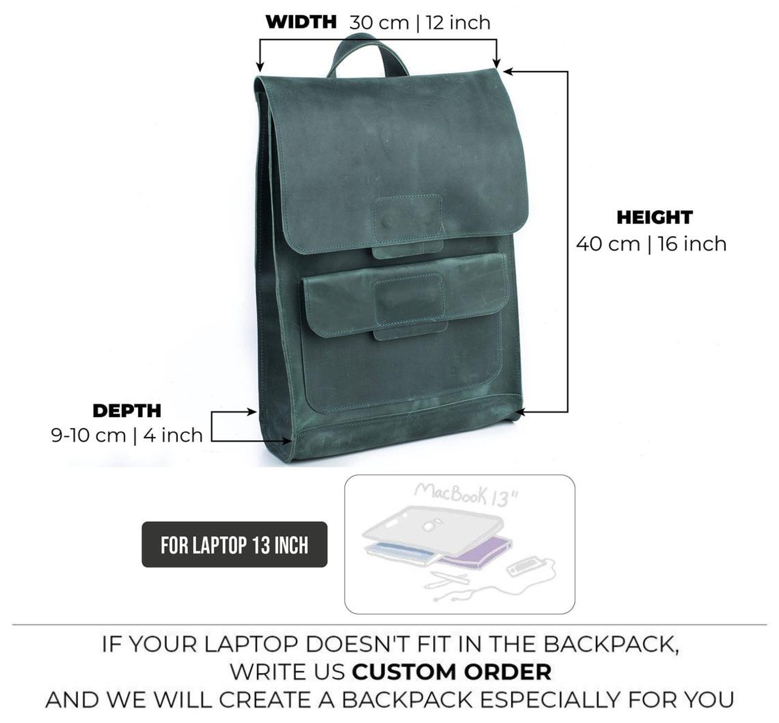 Large Green Backpack,laptop Backpack,backpack for University,womans ...