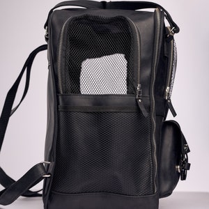 Personalized Dog Backpack, Leather Dog Backpack, Pet Carrier Backpack ...