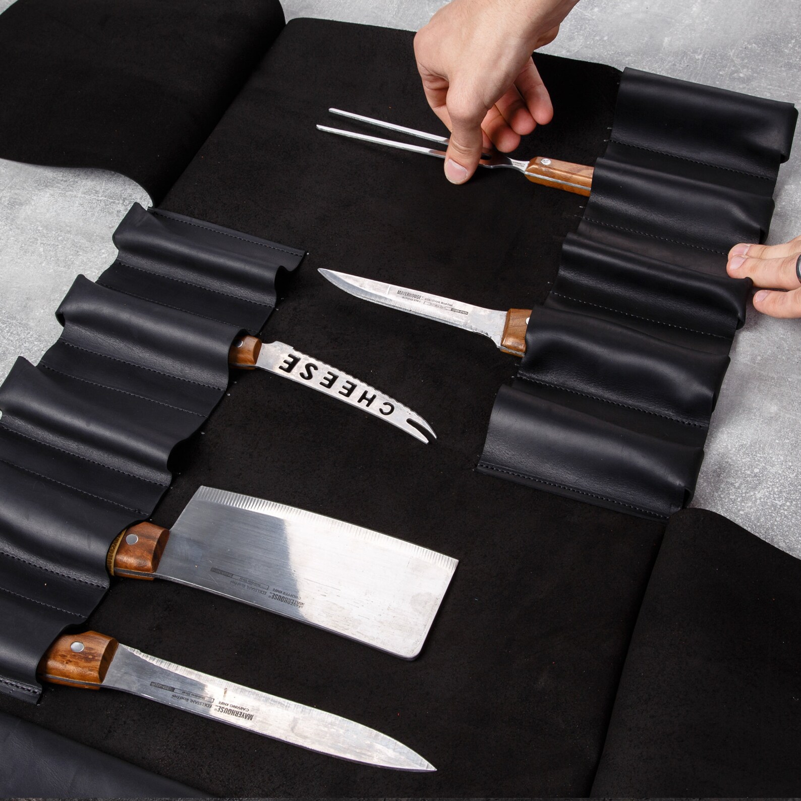 Knife Bag Chef Leather Knife Roll Chef Knife Roll Brown - Etsy