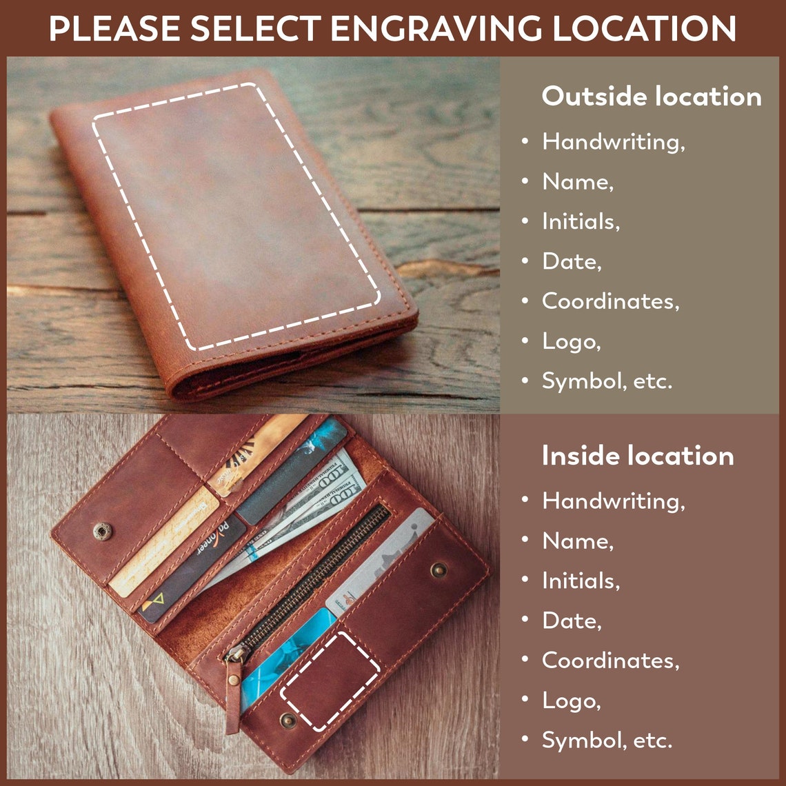 Wallet Women With Initialwallet Women Personalisedwallet - Etsy