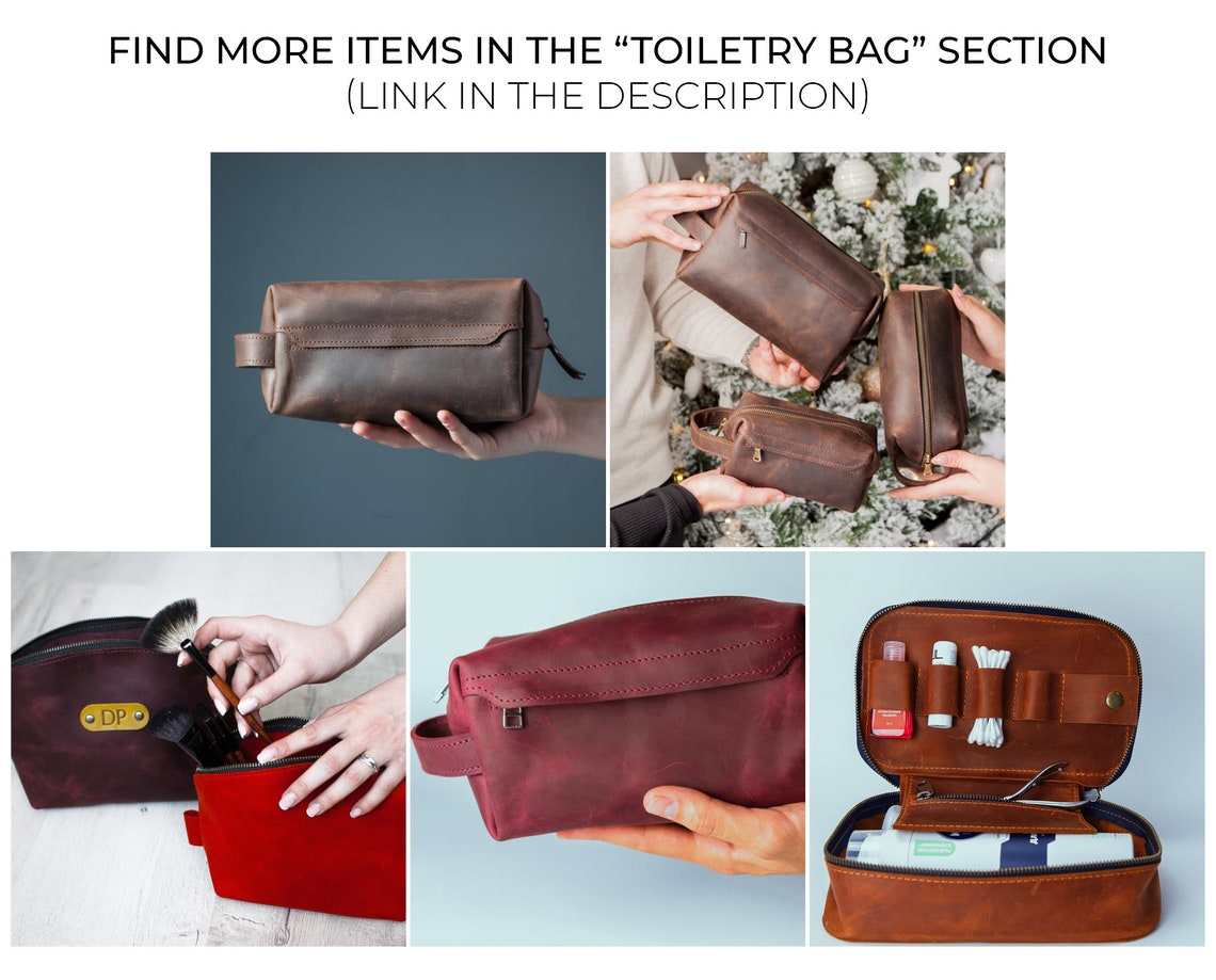 Dopp Kit Women Cosmetic Bag Yellow Dopp Kit Leather Dopp - Etsy