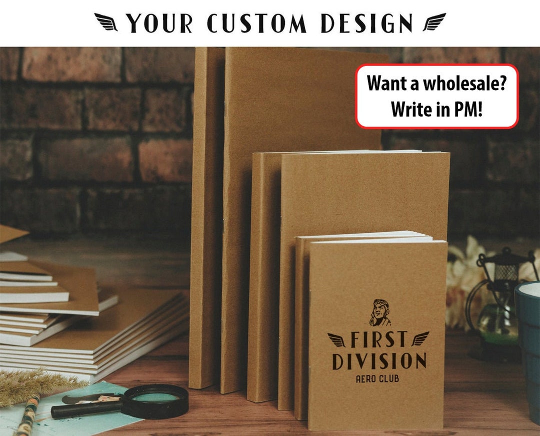 Your Custom Design Kraft Notebooks Travelers Notebook Insert - Etsy