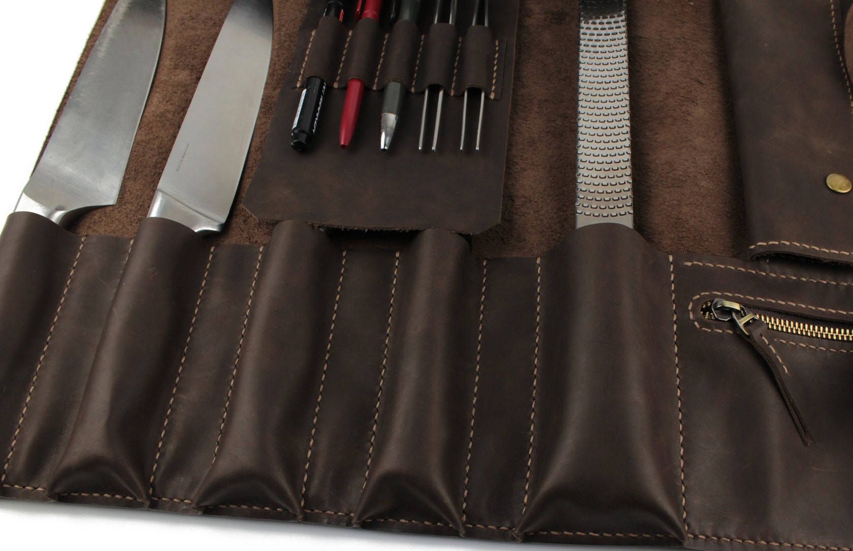 Leather Chisel Roll,leather Tool Storage,gift for Handyman,leather Tool ...
