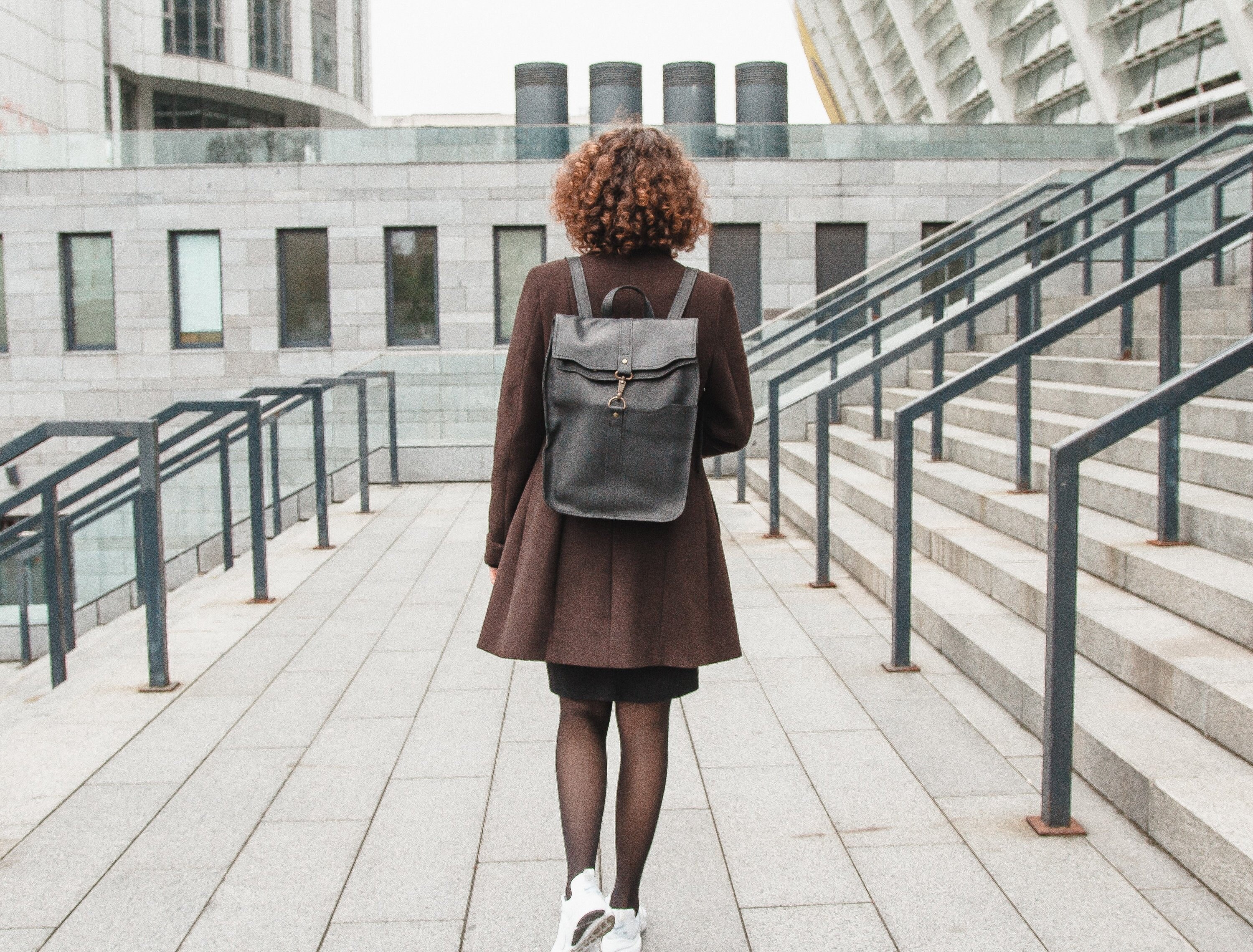 College backpack leather bagBackpack womenLapop | Etsy