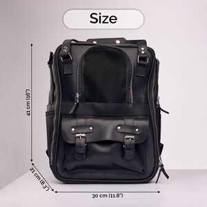 Personalized Dog Backpack, Leather Dog Backpack, Pet Carrier Backpack ...