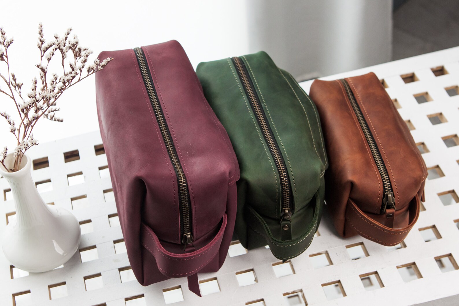 Dopp Kit Womenleather Toiletry Bag Womendopp Kit | Etsy