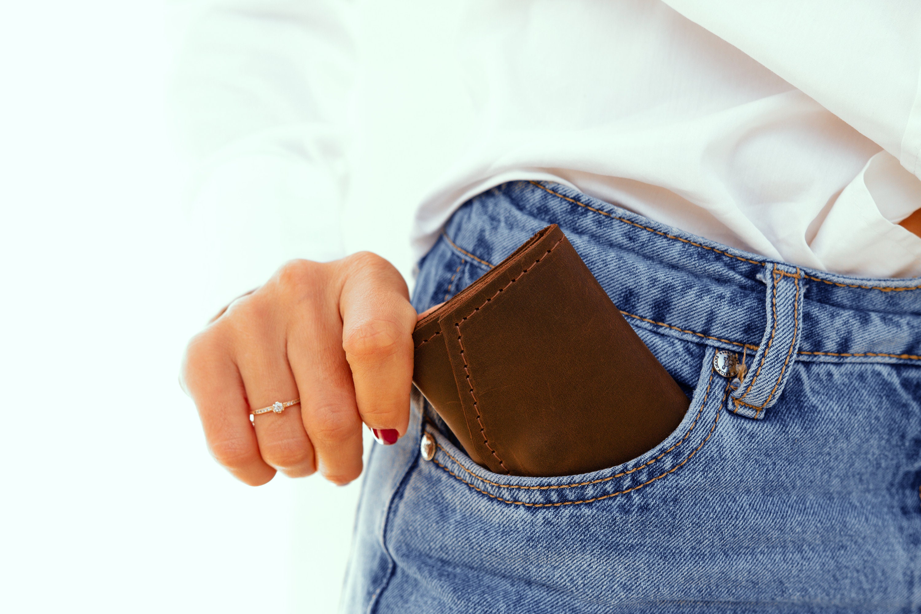 Leather Key Pouch, Key Wallet, Leather Keyring,key Holder for 6 Keys ...