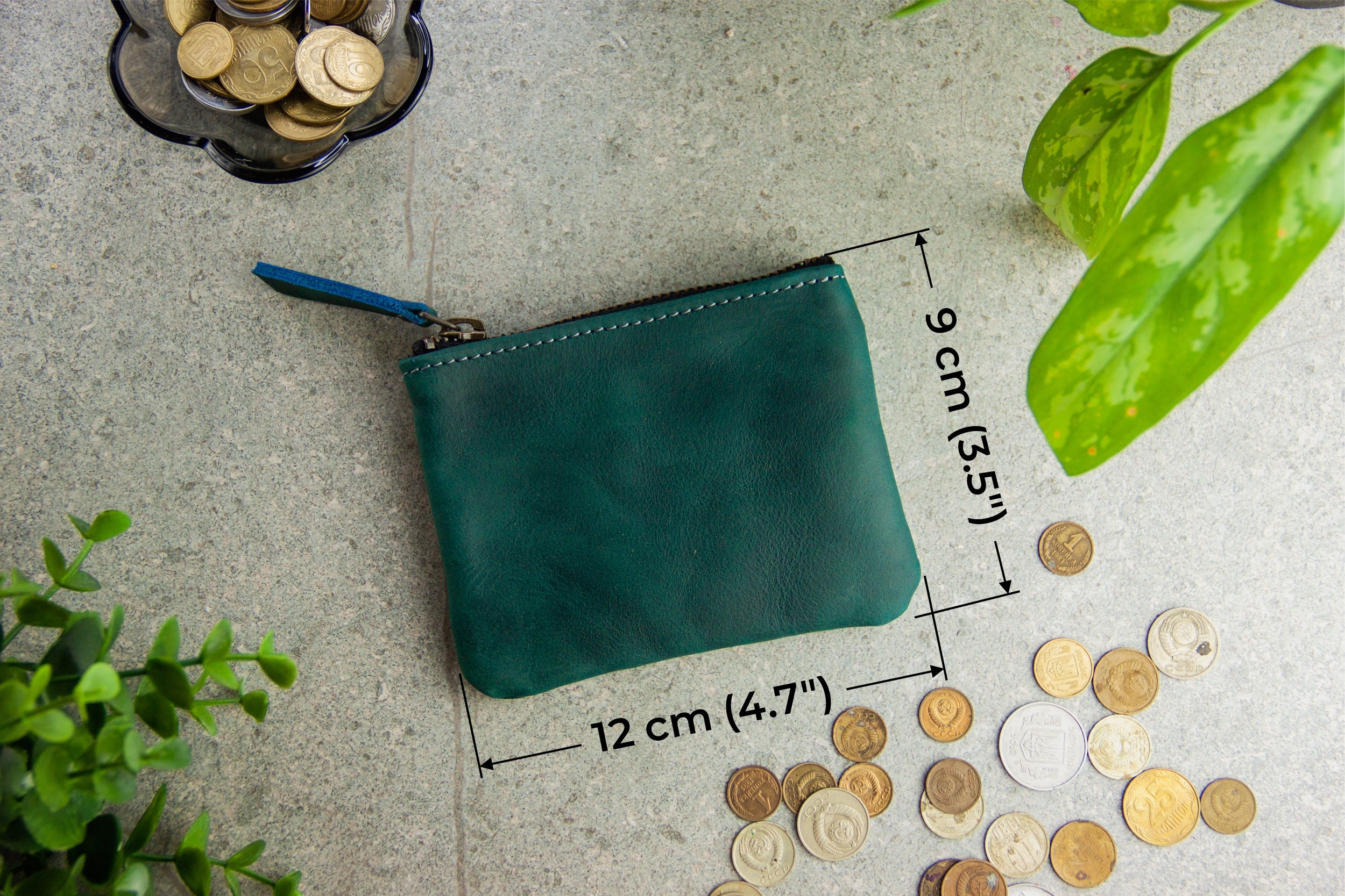 Leather Pouch Zipper, Custom Coin Pouch, Zippered Coin Purse, Coin ...