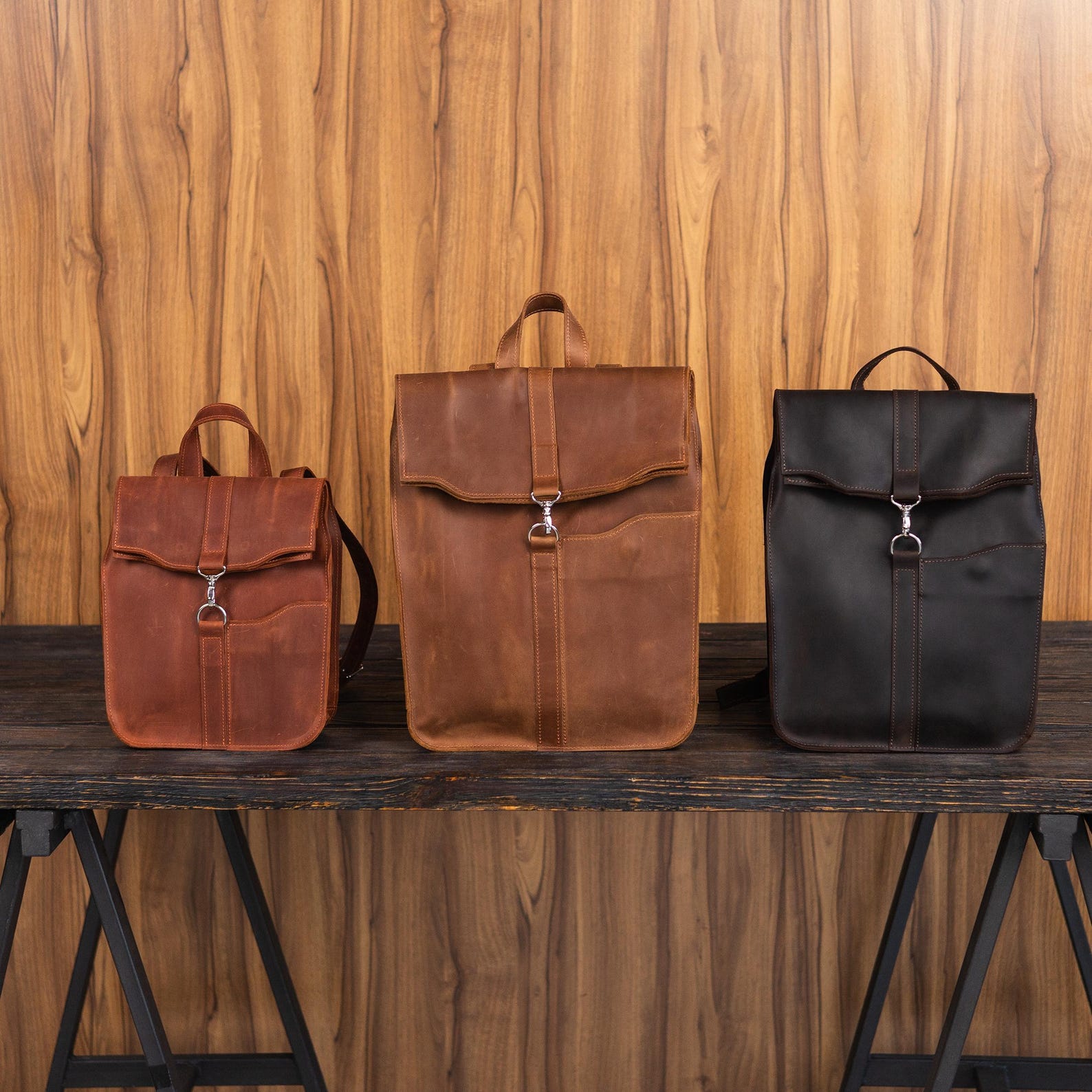 Unisex Backpack,leather Rucksack,leather Backpacks Women,brown Leather ...