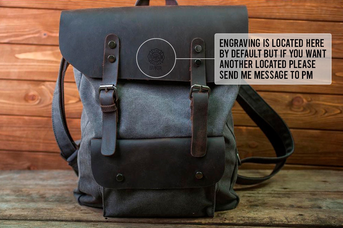Wanderlust Bacpack,travel Backpack,canvas Backpack,backpack Men,leather ...