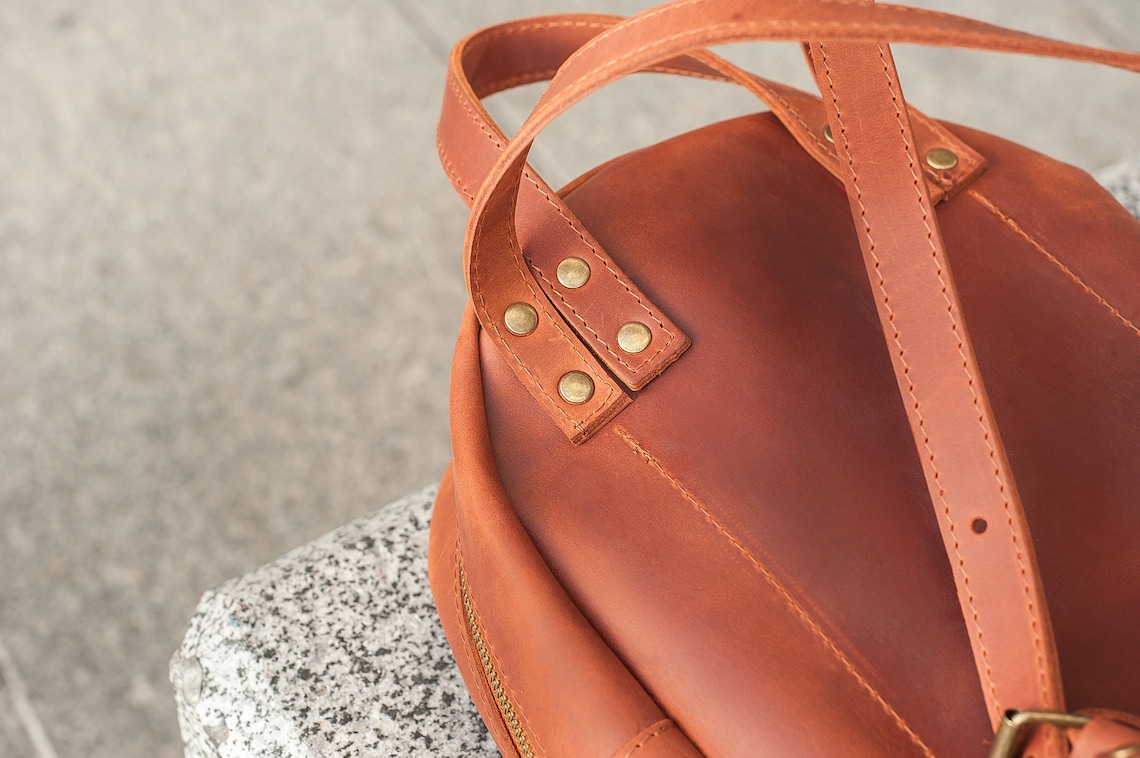 Brown Leather Backpack Womenleather Backpack Women - Etsy
