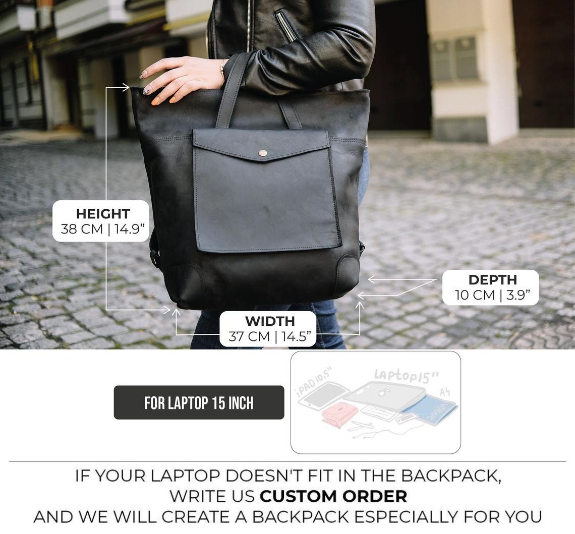 Convertible Backpack Men Leather Convertable Backpack - Etsy