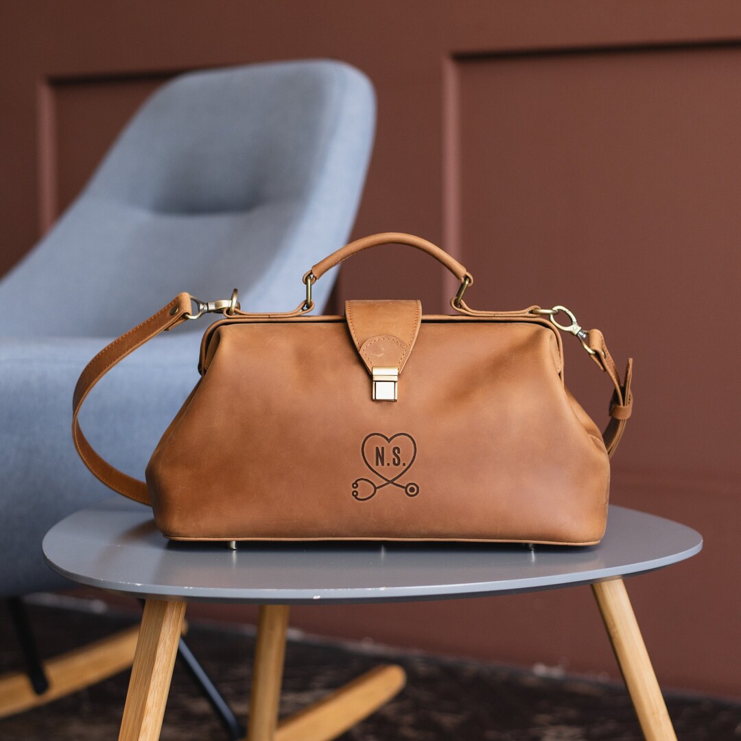 Personalized Doctor Bag, Large Doctor Bag, Engraved Doctor Gift, Womens ...