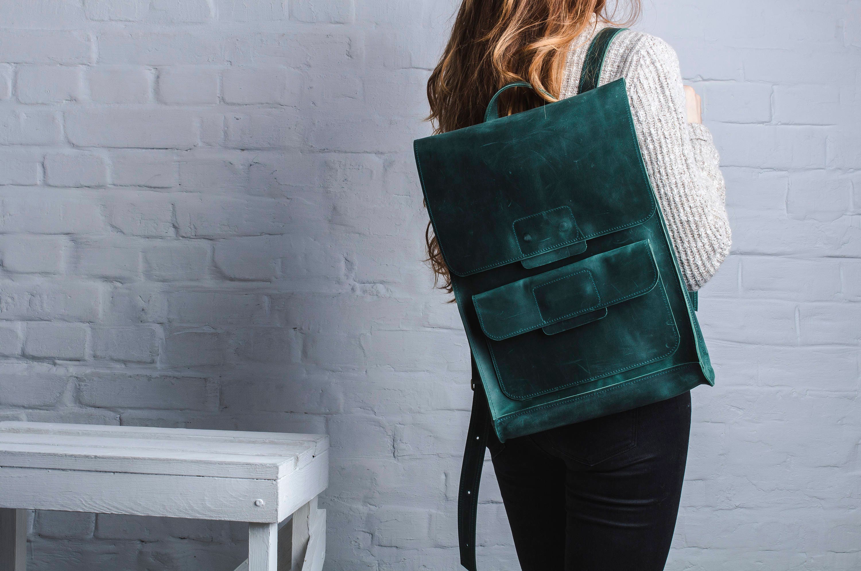 Large Green Backpack,laptop Backpack,backpack for University,womans ...