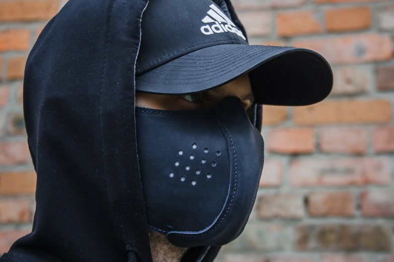 Mask With Filter Pocketleather Face Mask With Filter - Etsy