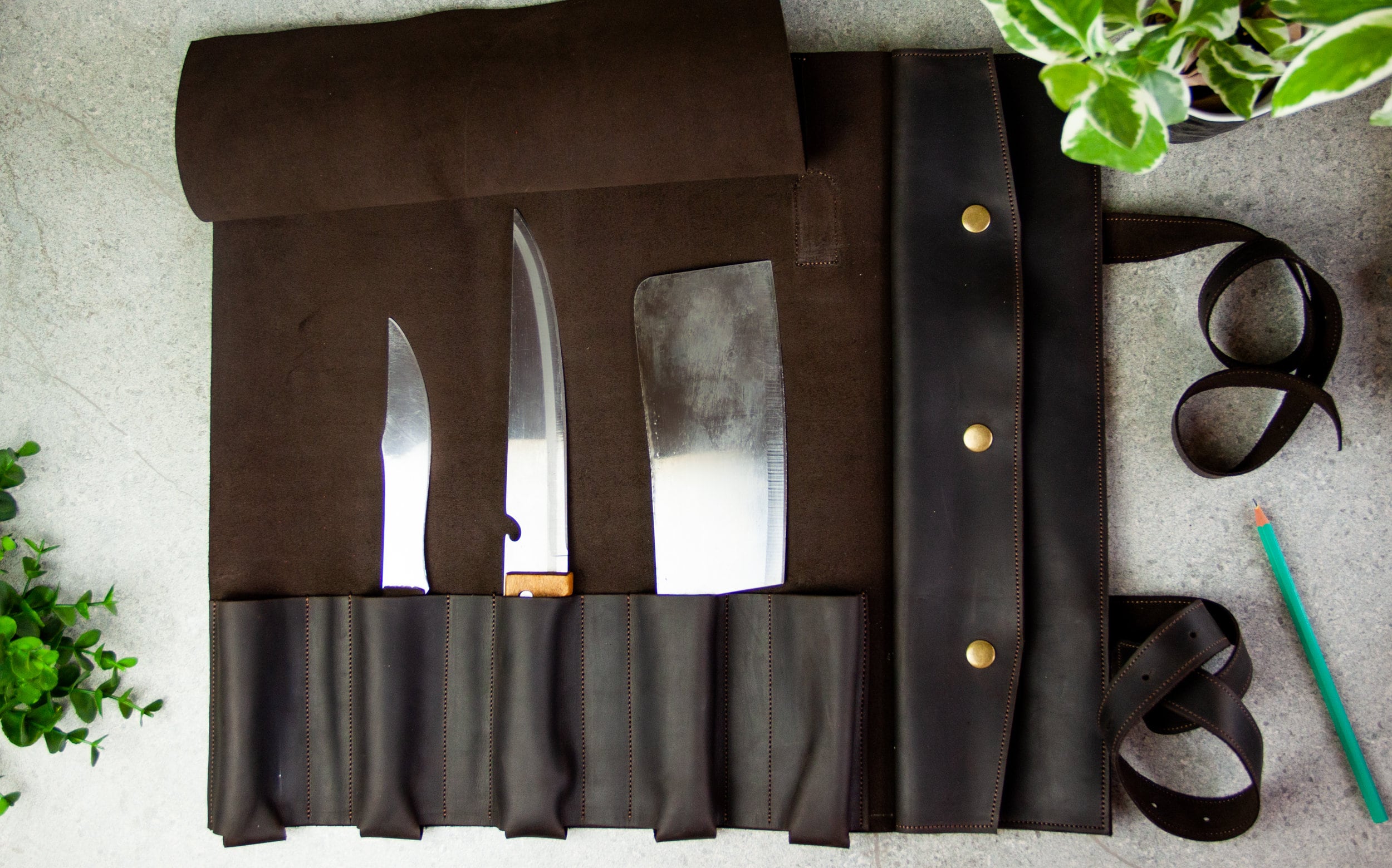 Chef knife caseLeather knife bagChefs rollPersonalized | Etsy