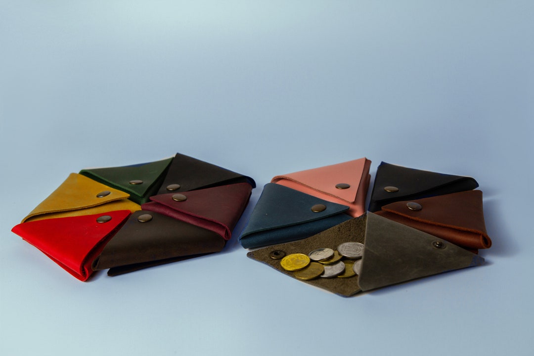 Triangle Coin Purse, Leather Coin Purse Women, Small Coin Purse With ...