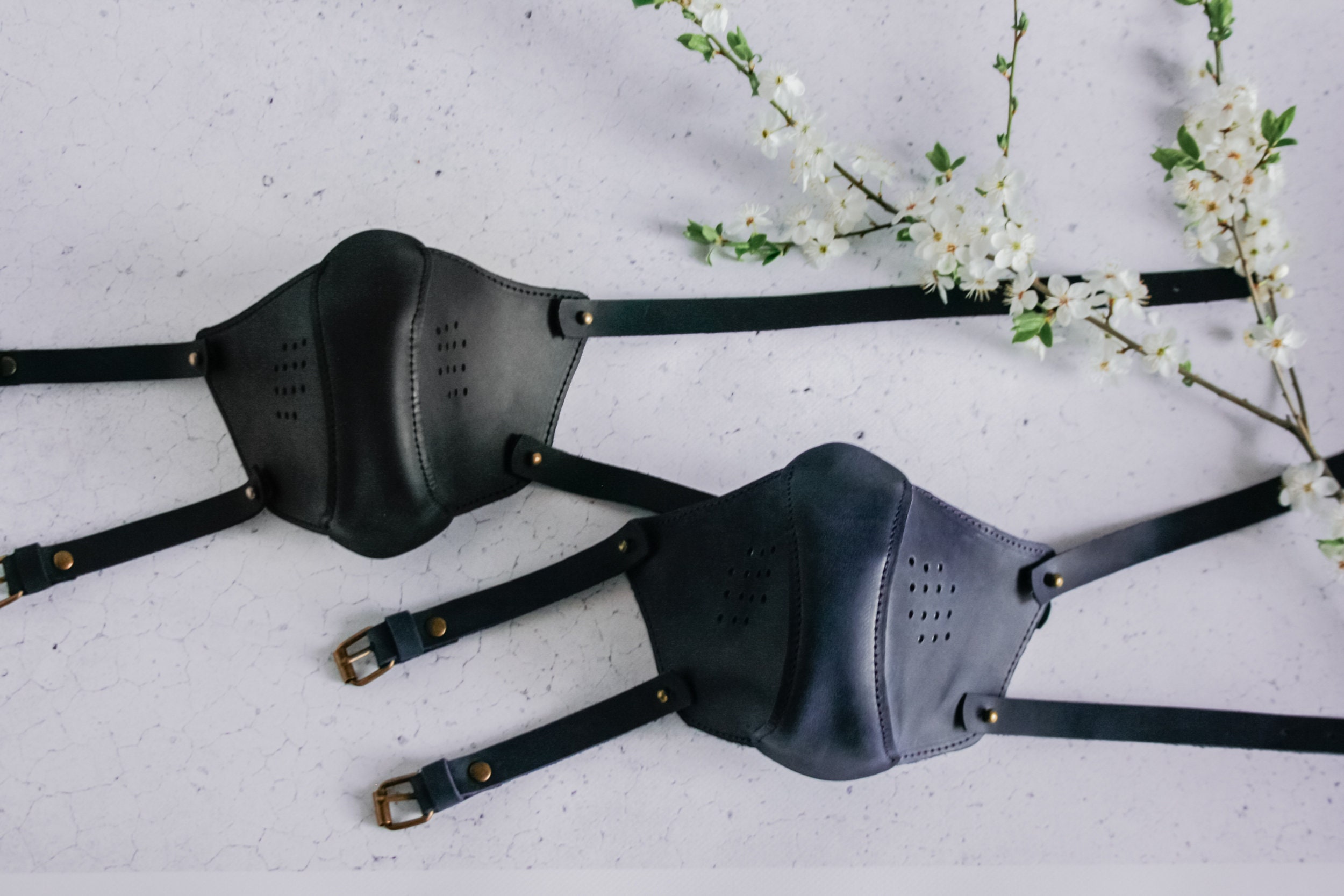 Mask With Filter Pocketleather Face Mask With Filter - Etsy