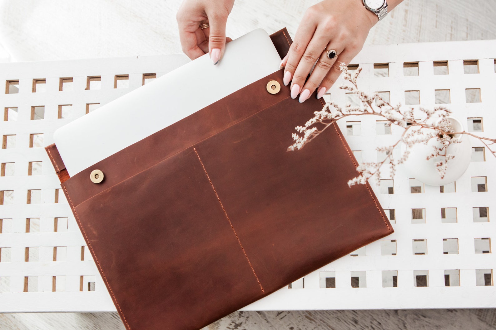 Leather Document Holderlaptop Coverlaptop Cases 11 - Etsy