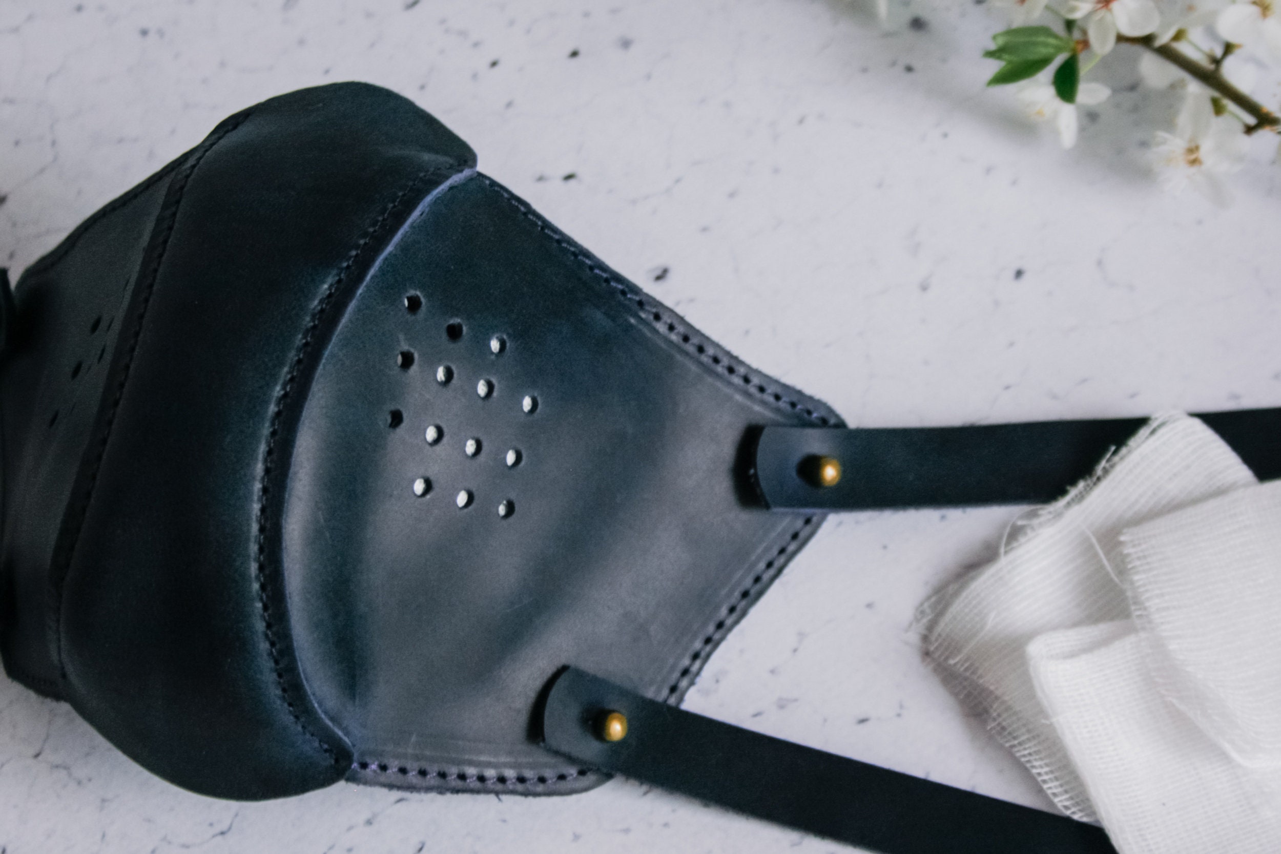 Mask With Filter Pocketleather Face Mask With Filter - Etsy