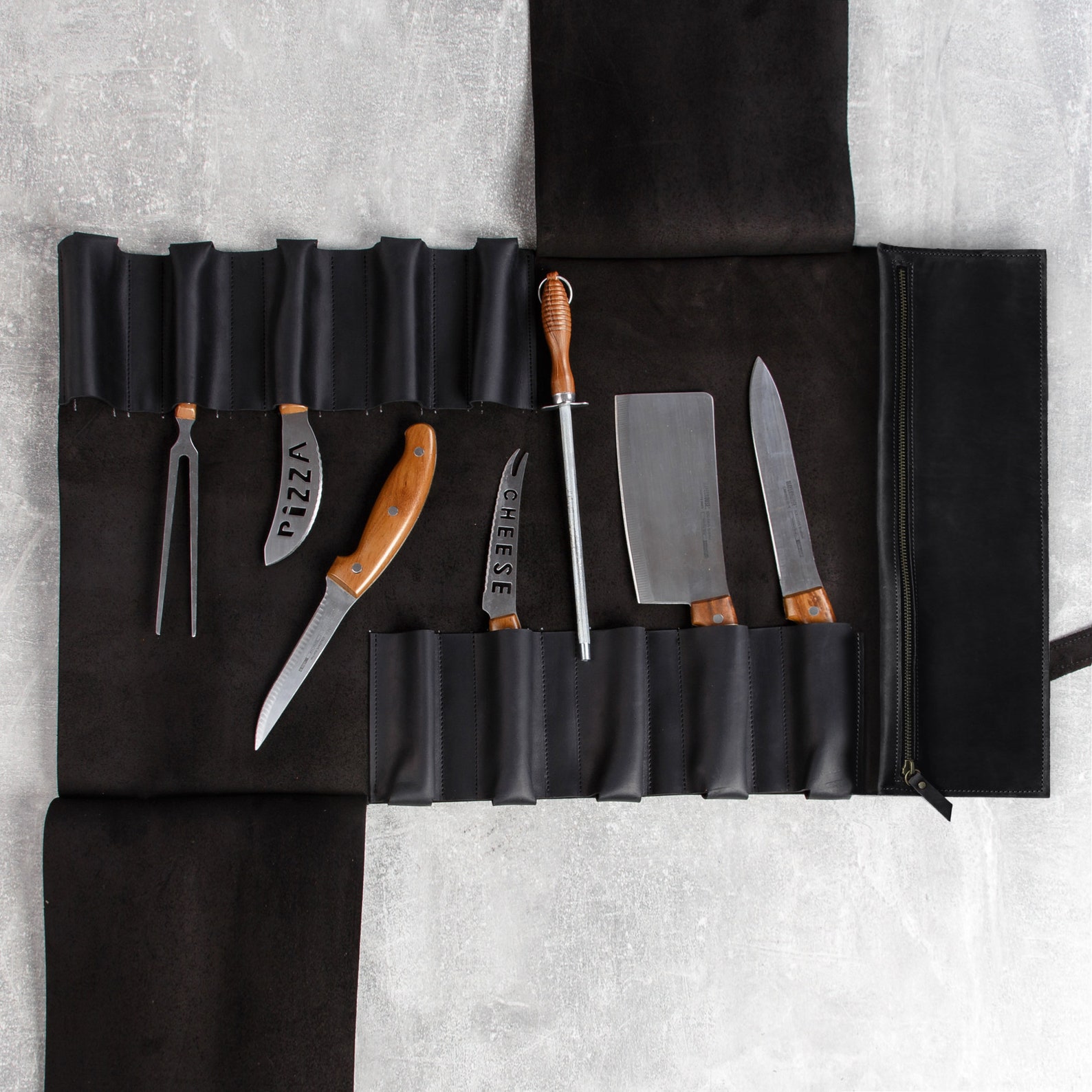 Knife Bag Chef Leather Knife Roll Chef Knife Roll Brown - Etsy