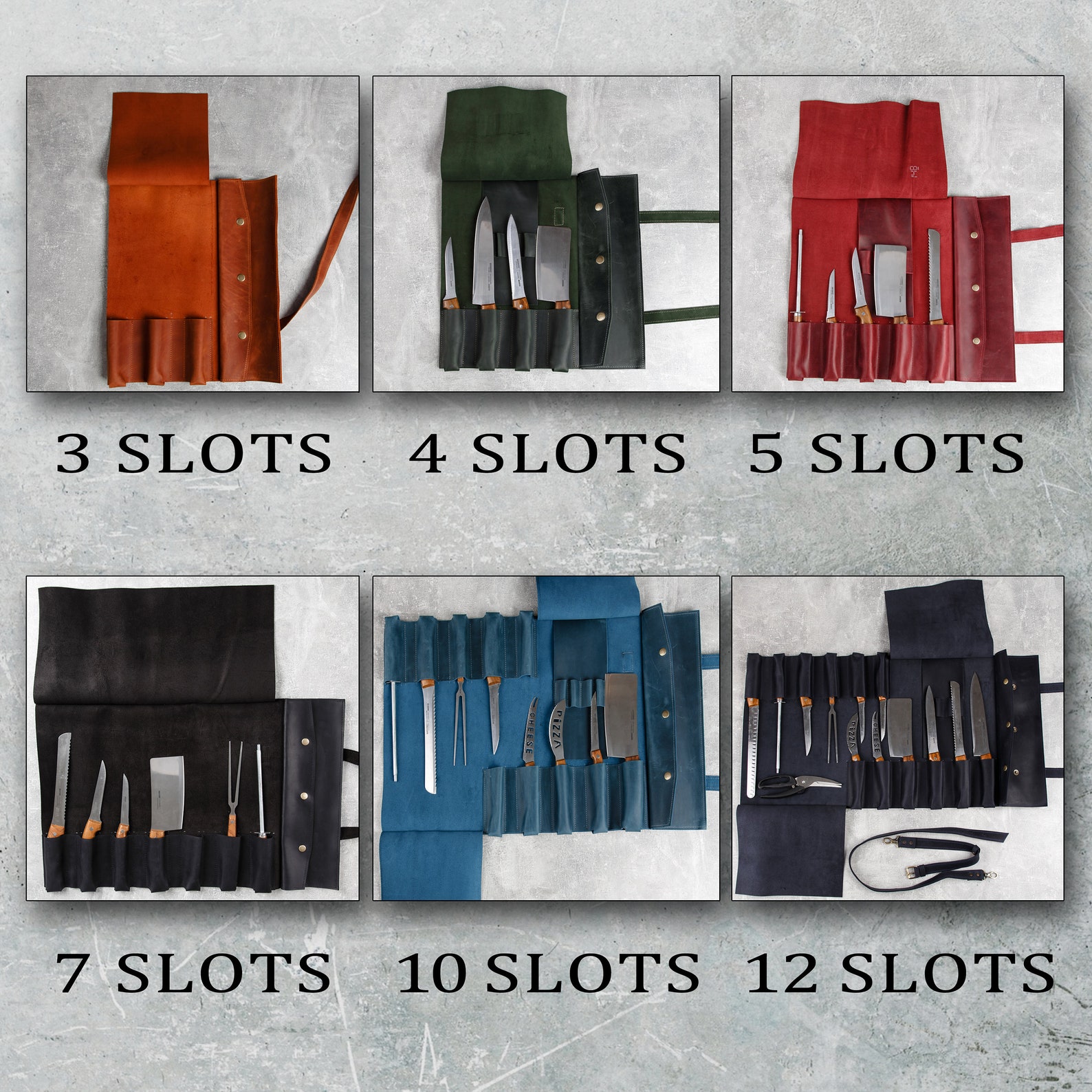 Knife Bag Chef Leather Knife Roll Chef Knife Roll Brown - Etsy