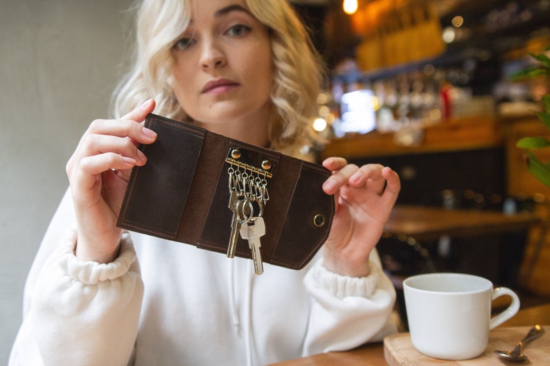 Key Case Key Wallet Leather Key Pouch Key Wallet for 6 - Etsy