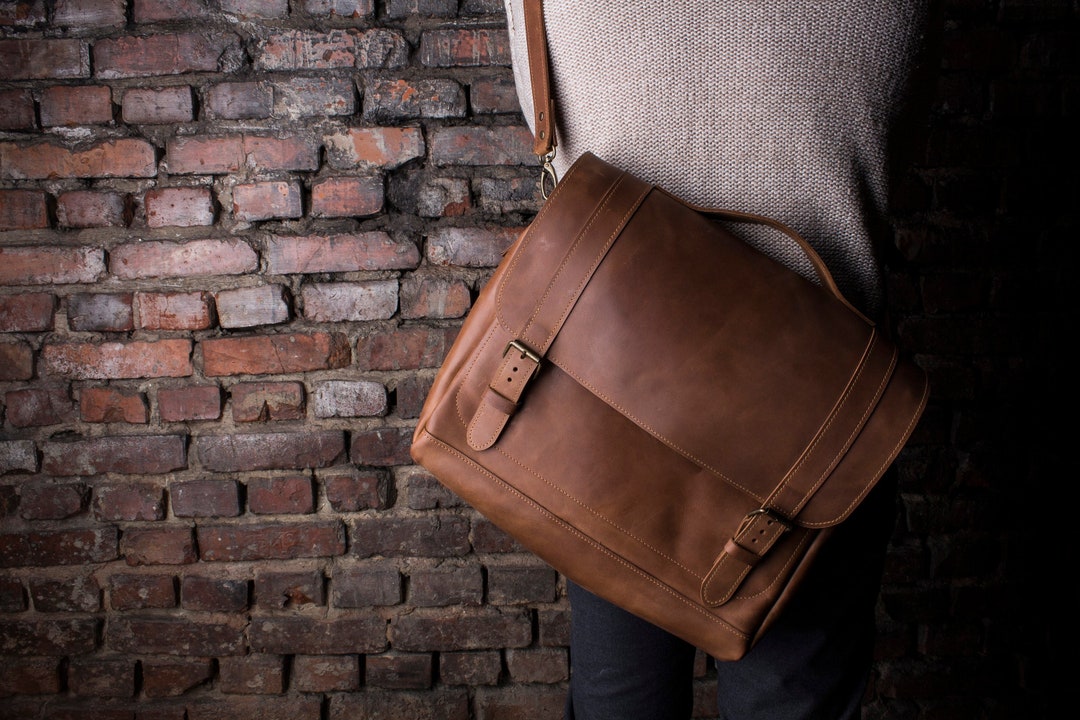 Cross Body Bag,computer Bag,leather Laptop Bag,men Shoulder Bag,15 Inch ...