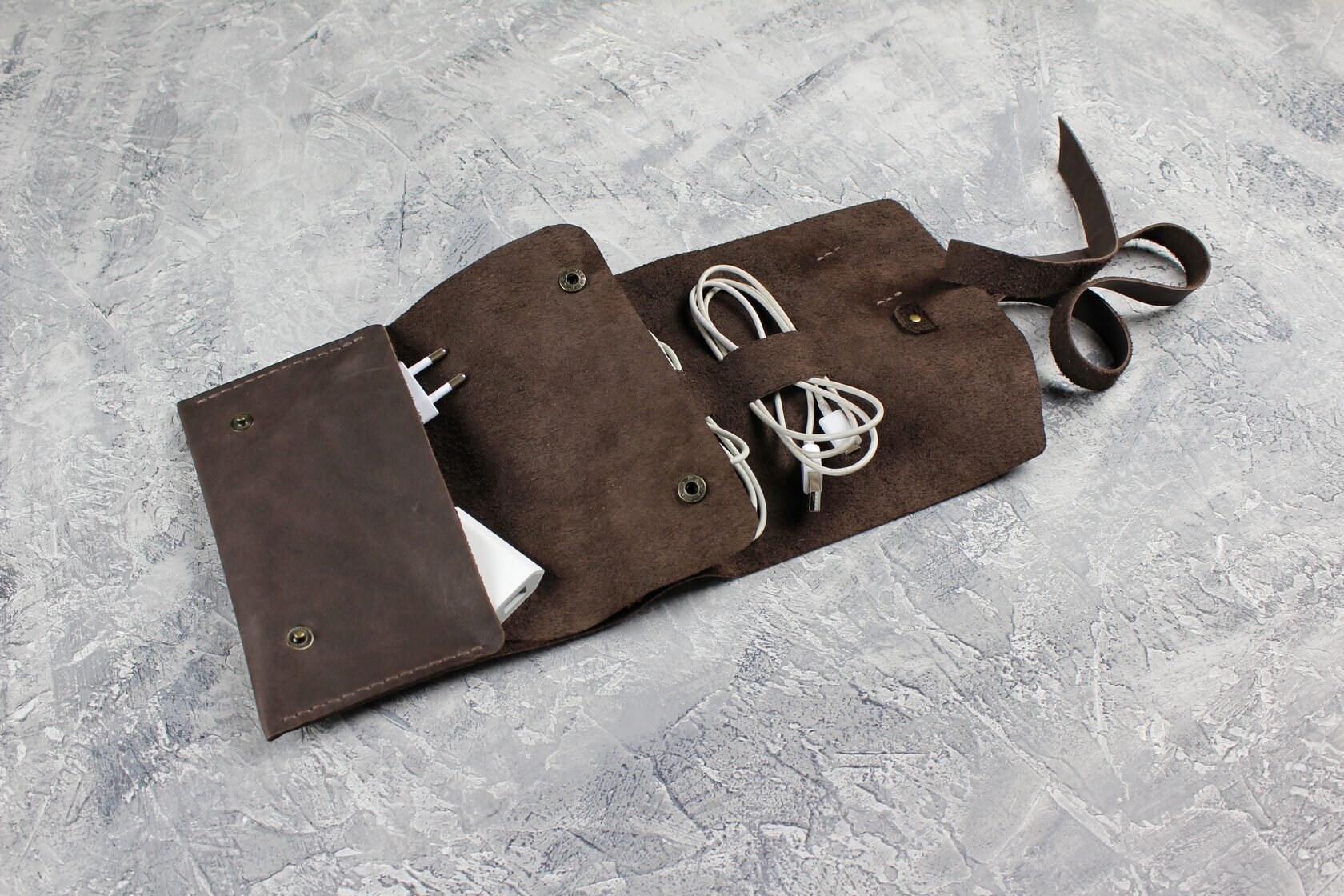 Leather Cord Roll,cable Case,custom Cord Roll,leather Cord Case ...