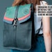 Women Leather Backpack City-style Leather Bagcanvas - Etsy