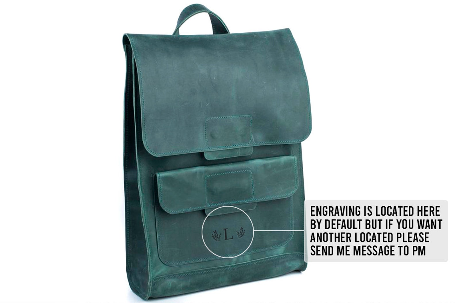 Large Green Backpacklaptop Backpackbackpack for - Etsy