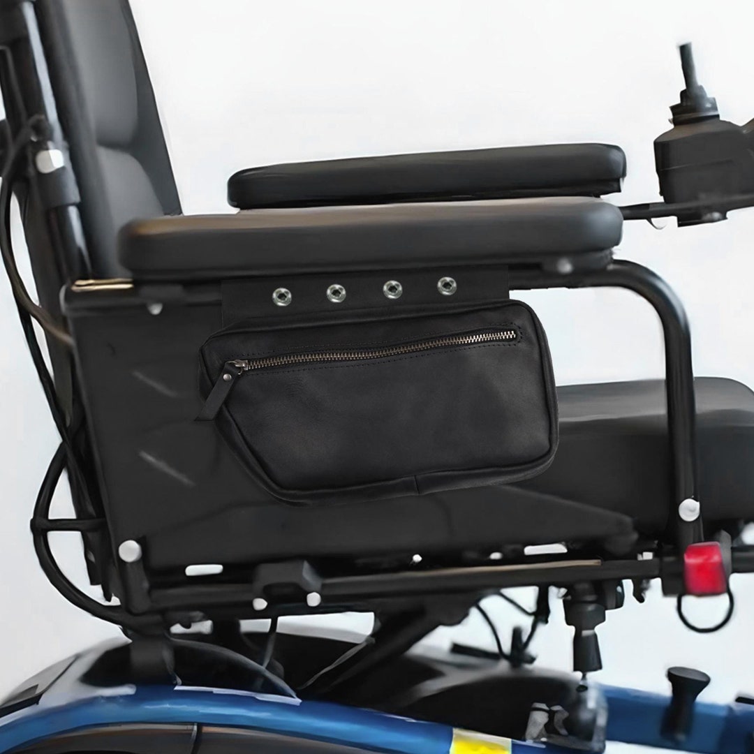 Leather Wheelchair Bag, Wheelchair Side Bag, Wheelchair Bag ...