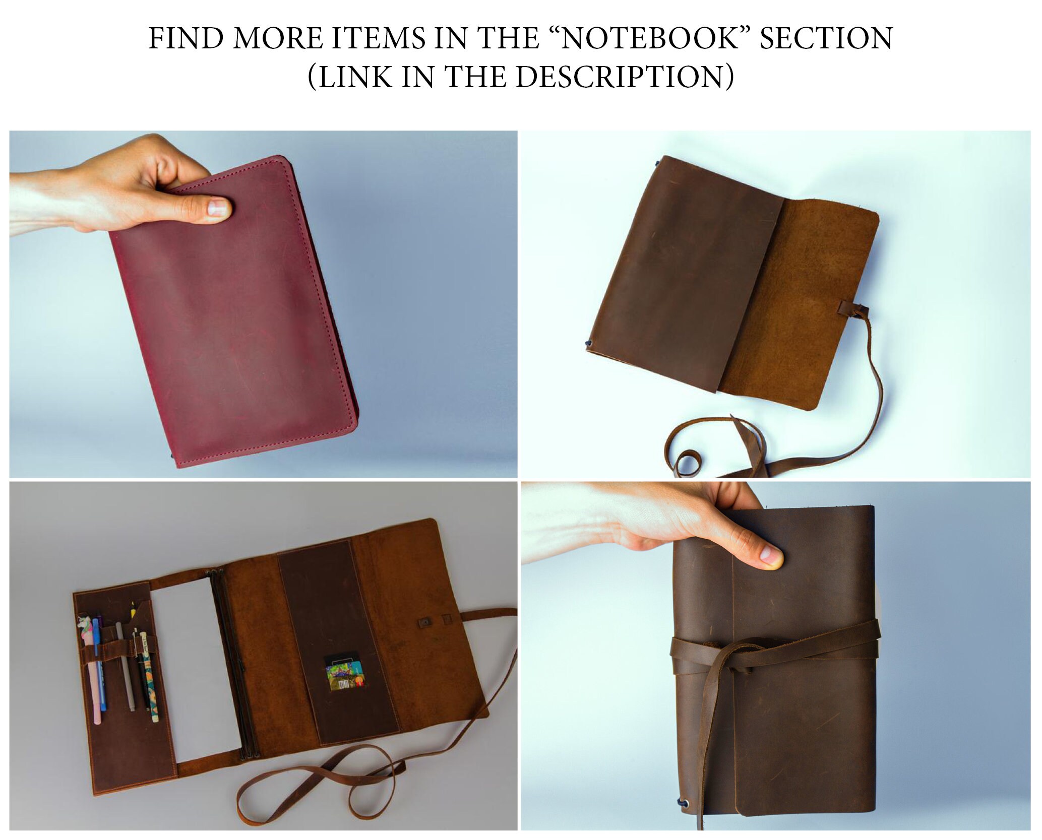 Pocket Vintage Leather Notebook,custom Notebook,travel Notebook,leather ...