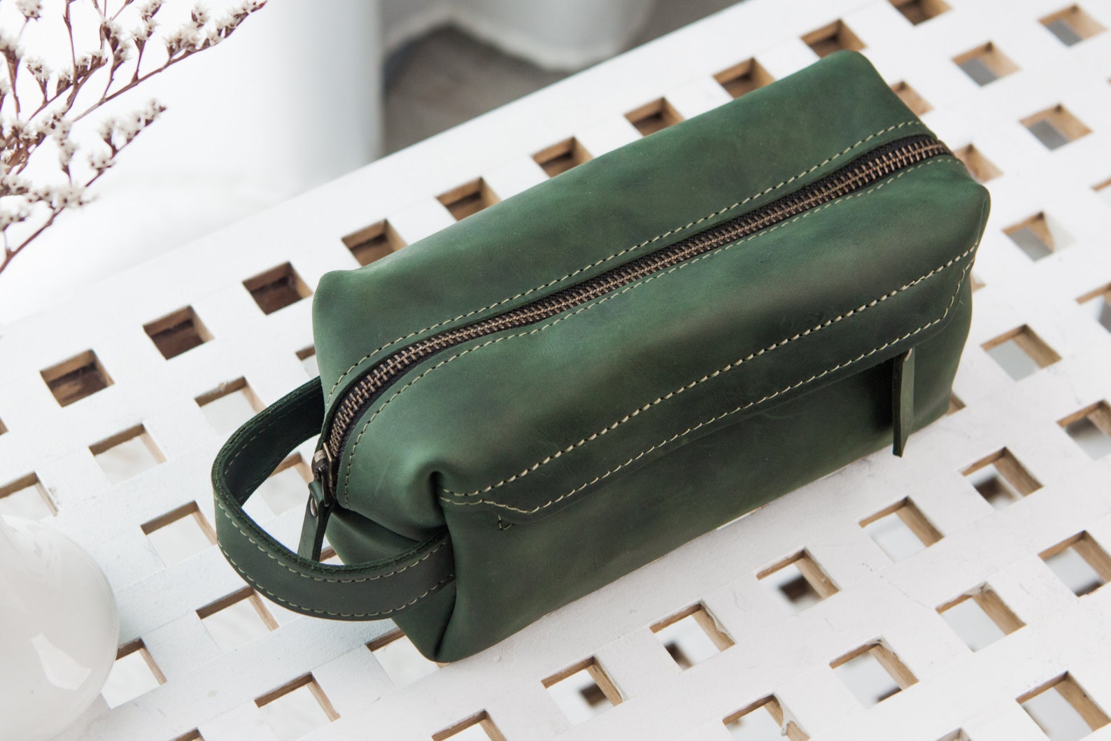 Dopp Kit Womenleather Toiletry Bag Womendopp Kit - Etsy