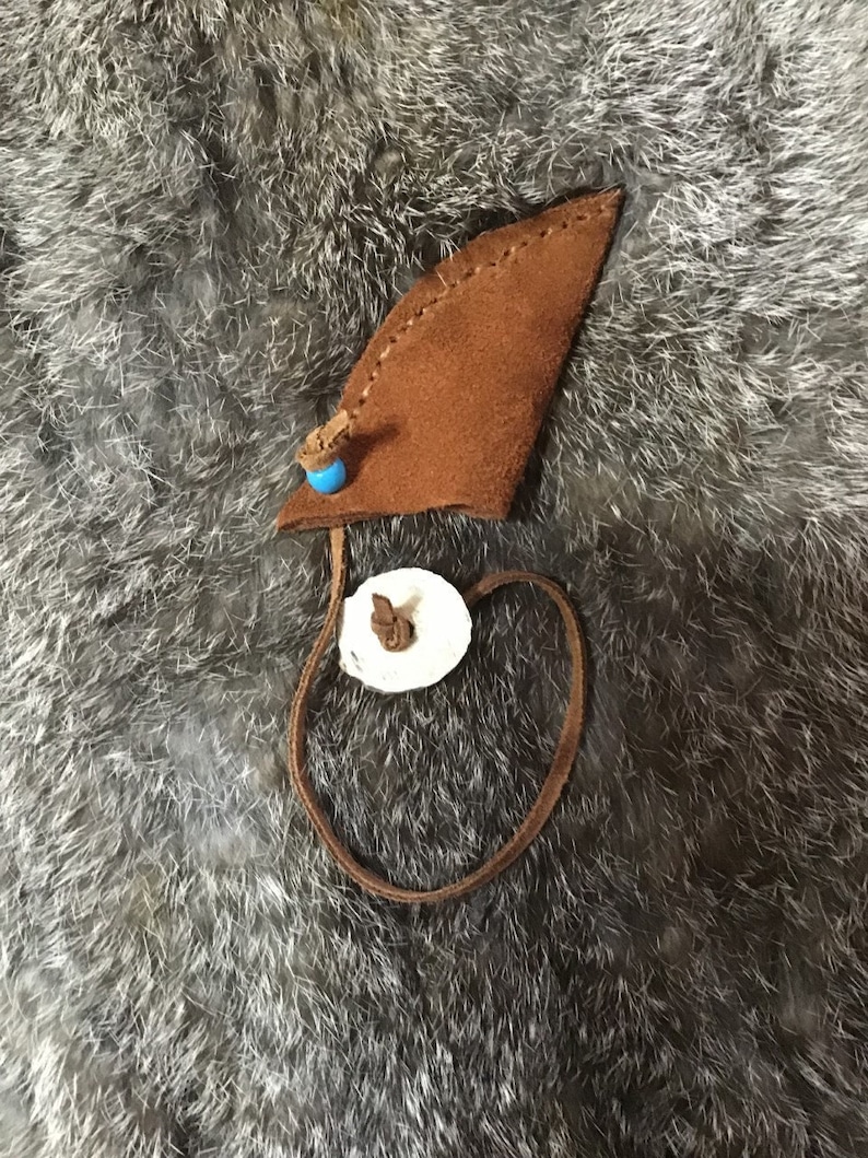 Archery Traditional Leather String Keeper With Bone/antler and Tip ...