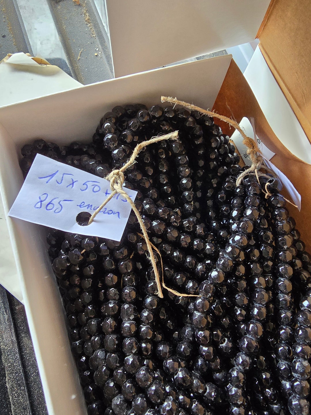 865 French Jet Faceted Beads Circa 1900 - Etsy