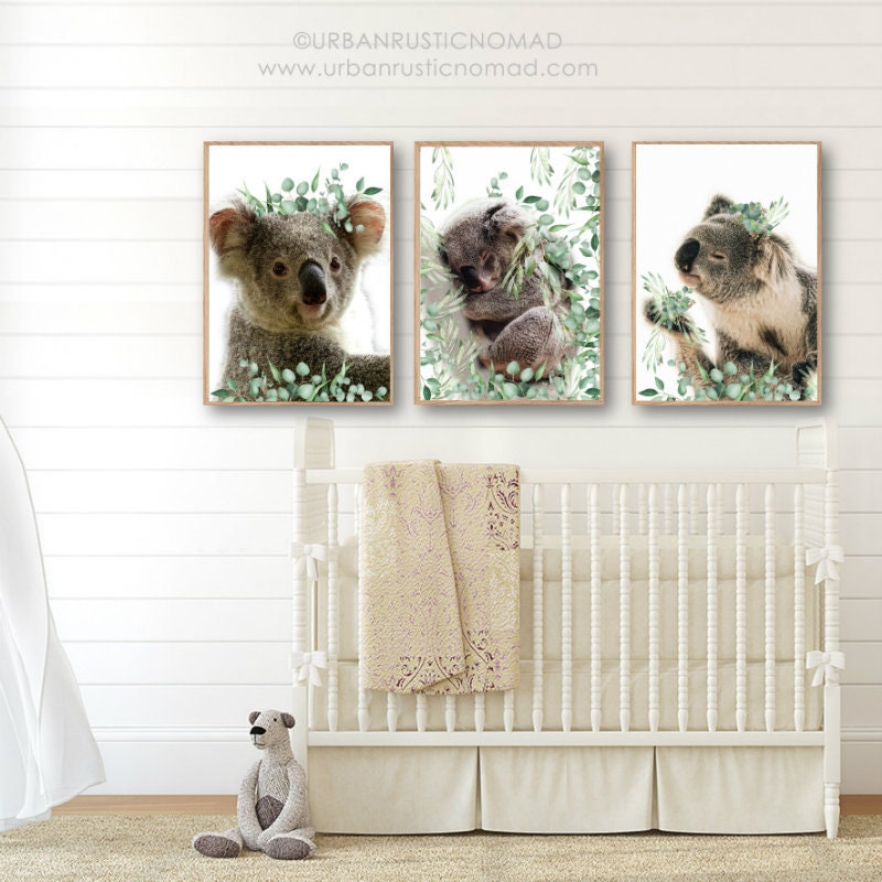 Koala Print Koala Australian Animal Print Wall Art Nursery - Etsy
