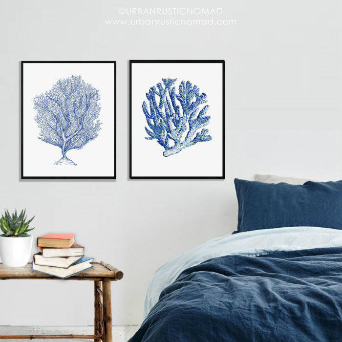 Sea Coral Indigo Blue, Underwater Coastal Photography, Printable ...