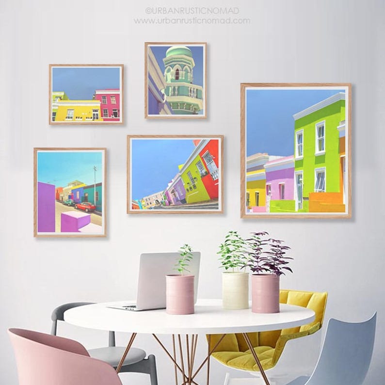 Pastel Buildings Architecture Cape Town Colourful Bo-kaap - Etsy