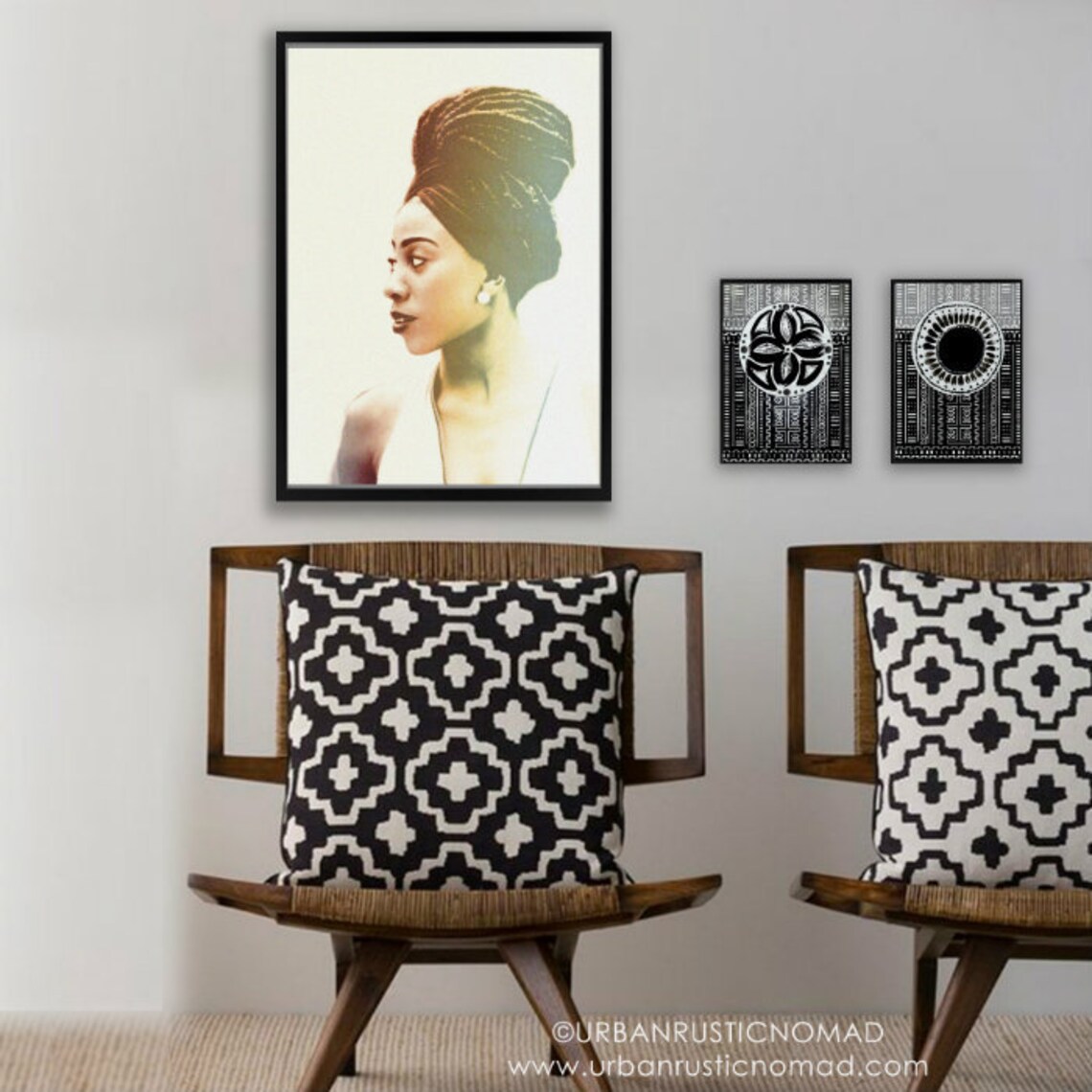 Sepia Black & White Photo African Woman Photography Wall Art | Etsy